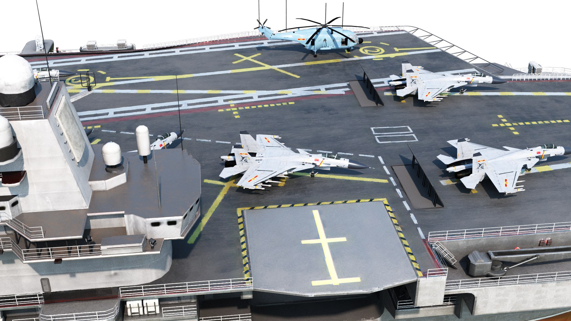 PLA NAVY Type 001 CV16 Aircraft Carrier Liaoning Ship 3D Model ...