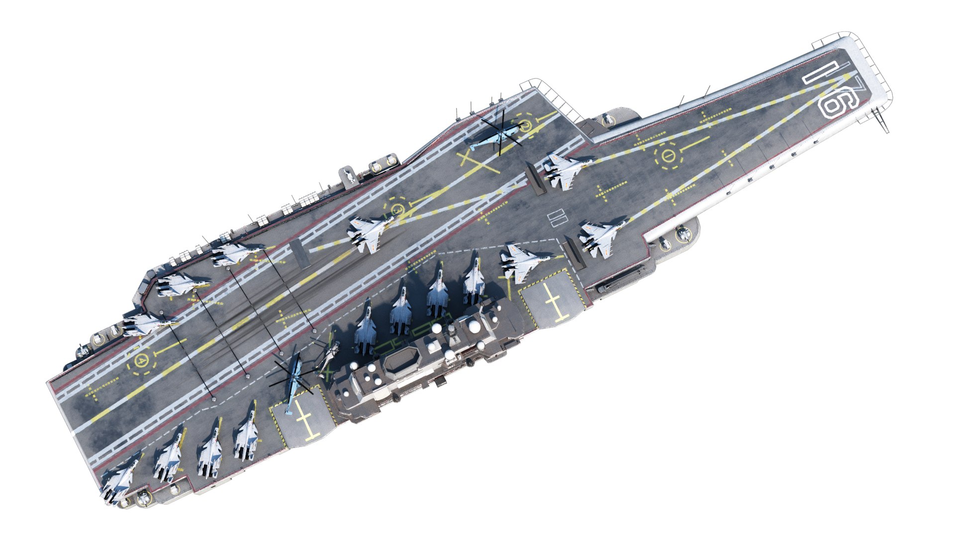 PLA NAVY Type 001 CV16 Aircraft Carrier Liaoning Ship 3D Model ...