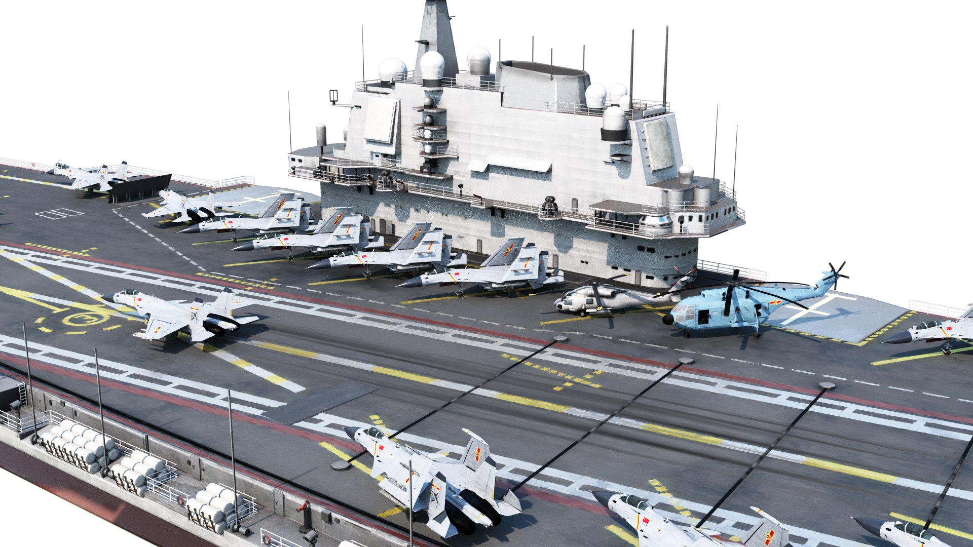 PLA NAVY Type 001 CV16 Aircraft Carrier Liaoning Ship 3D Model ...