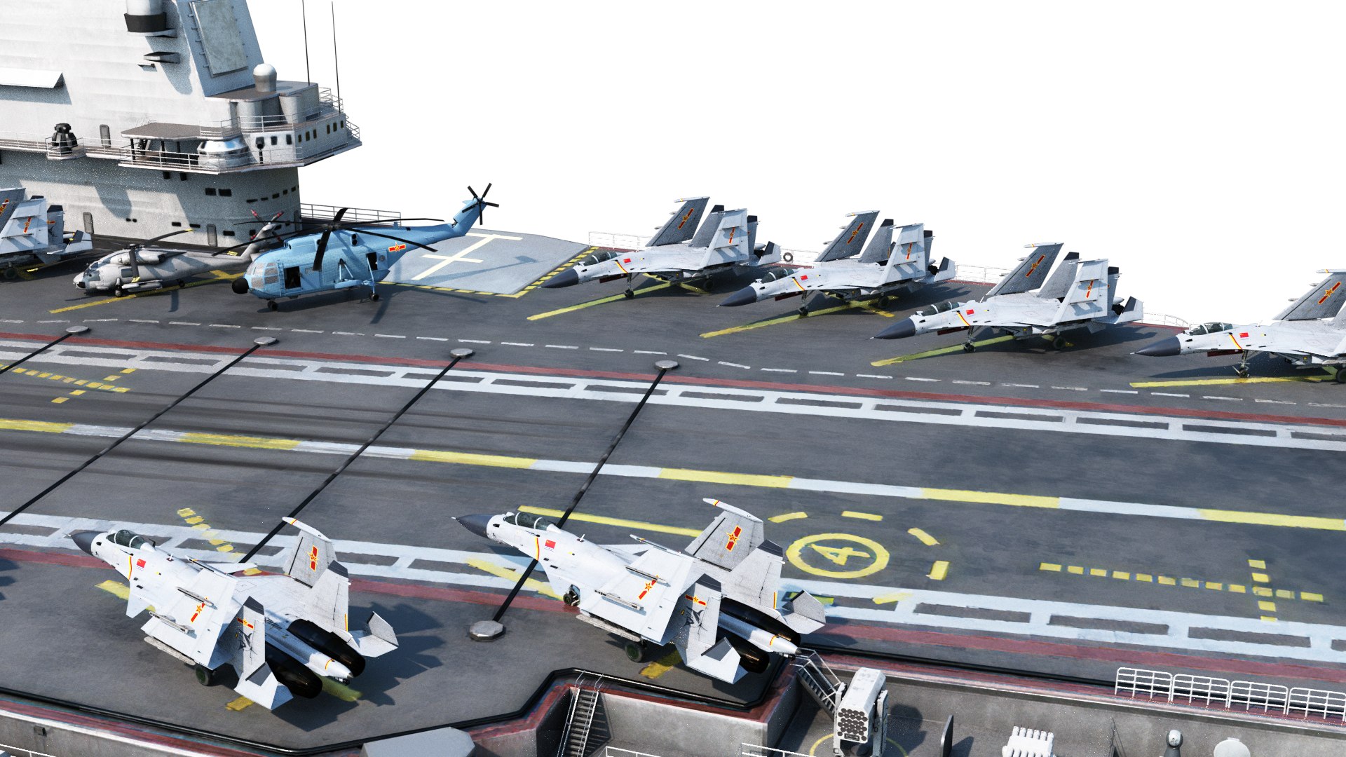 PLA NAVY Type 001 CV16 Aircraft Carrier Liaoning Ship 3D Model ...
