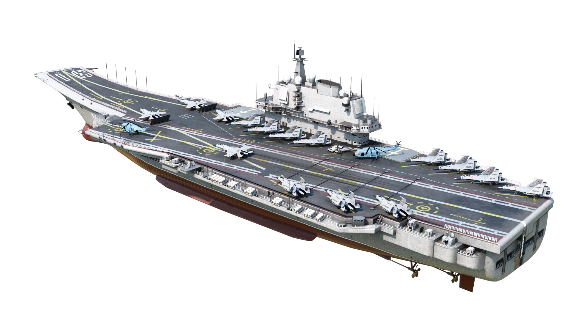 PLA NAVY Type 001 CV16 Aircraft Carrier Liaoning Ship 3D Model ...