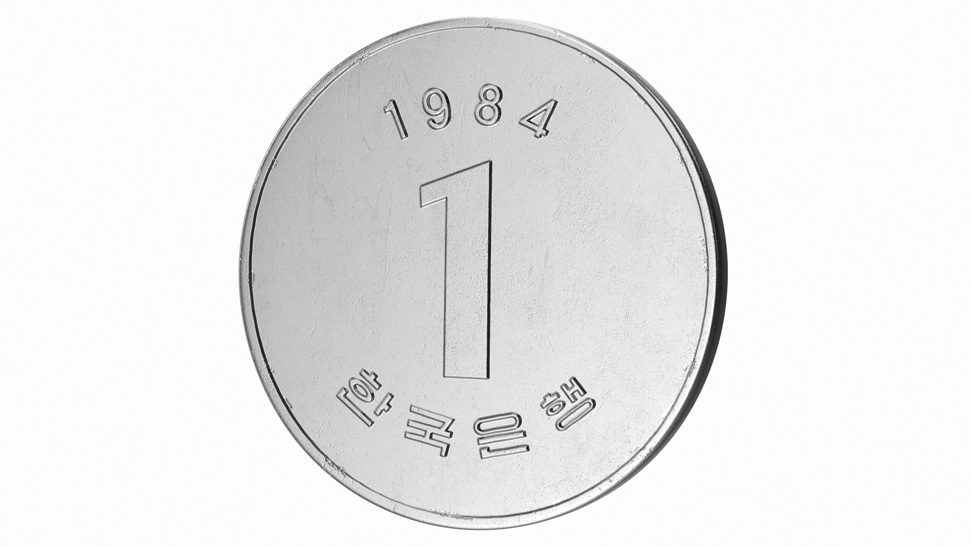 South Korea 1 Won 1984 Coin 3D - TurboSquid 1760365