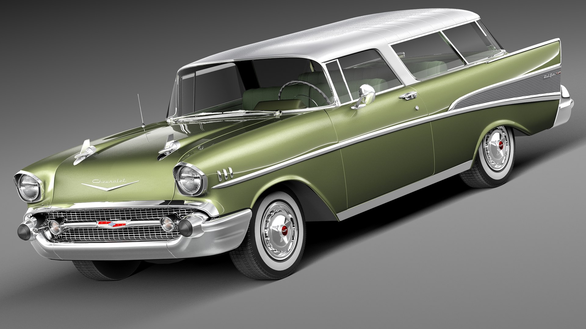3d Chevrolet Nomad 1957 57