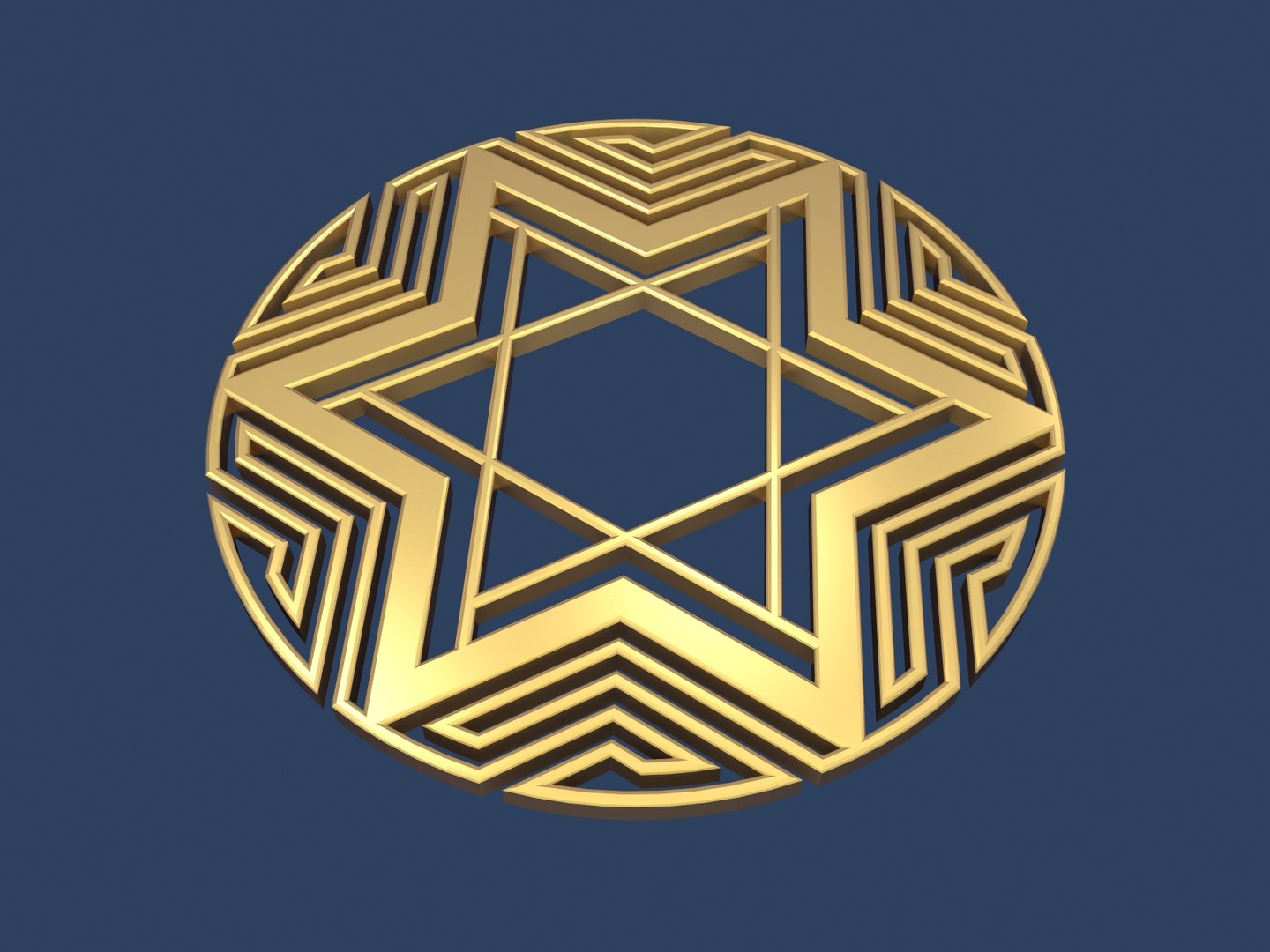 3D Star David Medallion - TurboSquid 1430190