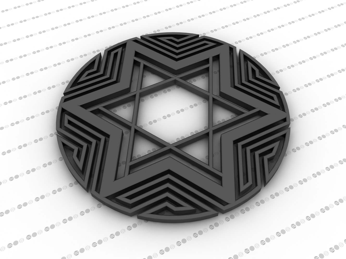 3D Star David Medallion - TurboSquid 1430190