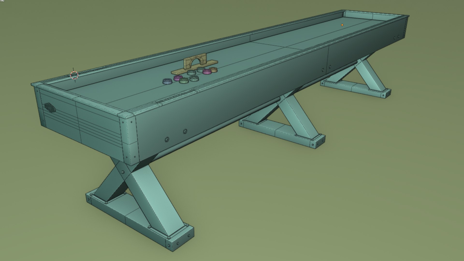 Shuffleboard Table 3D - TurboSquid 2201314