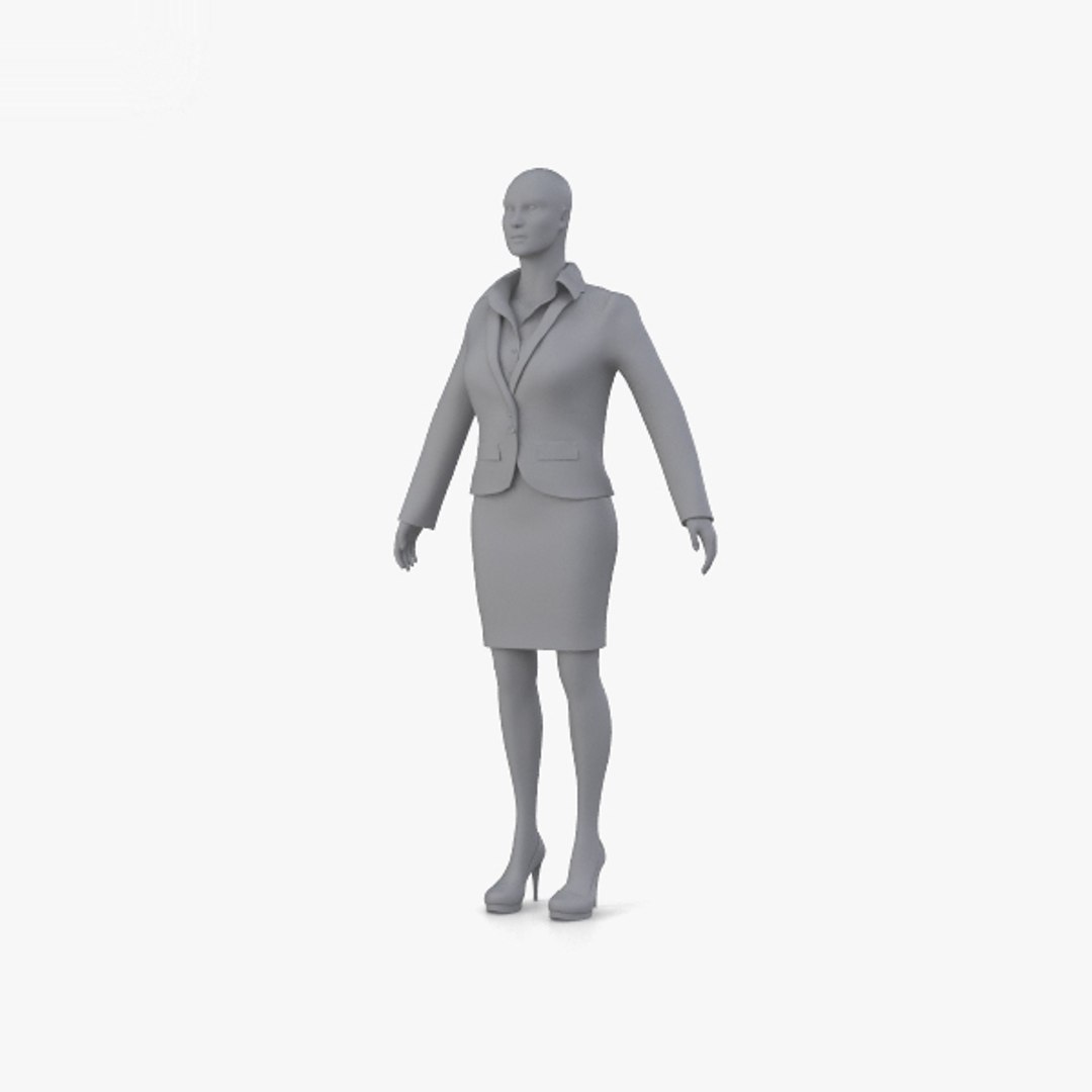 3D Business Woman Model - TurboSquid 1509662