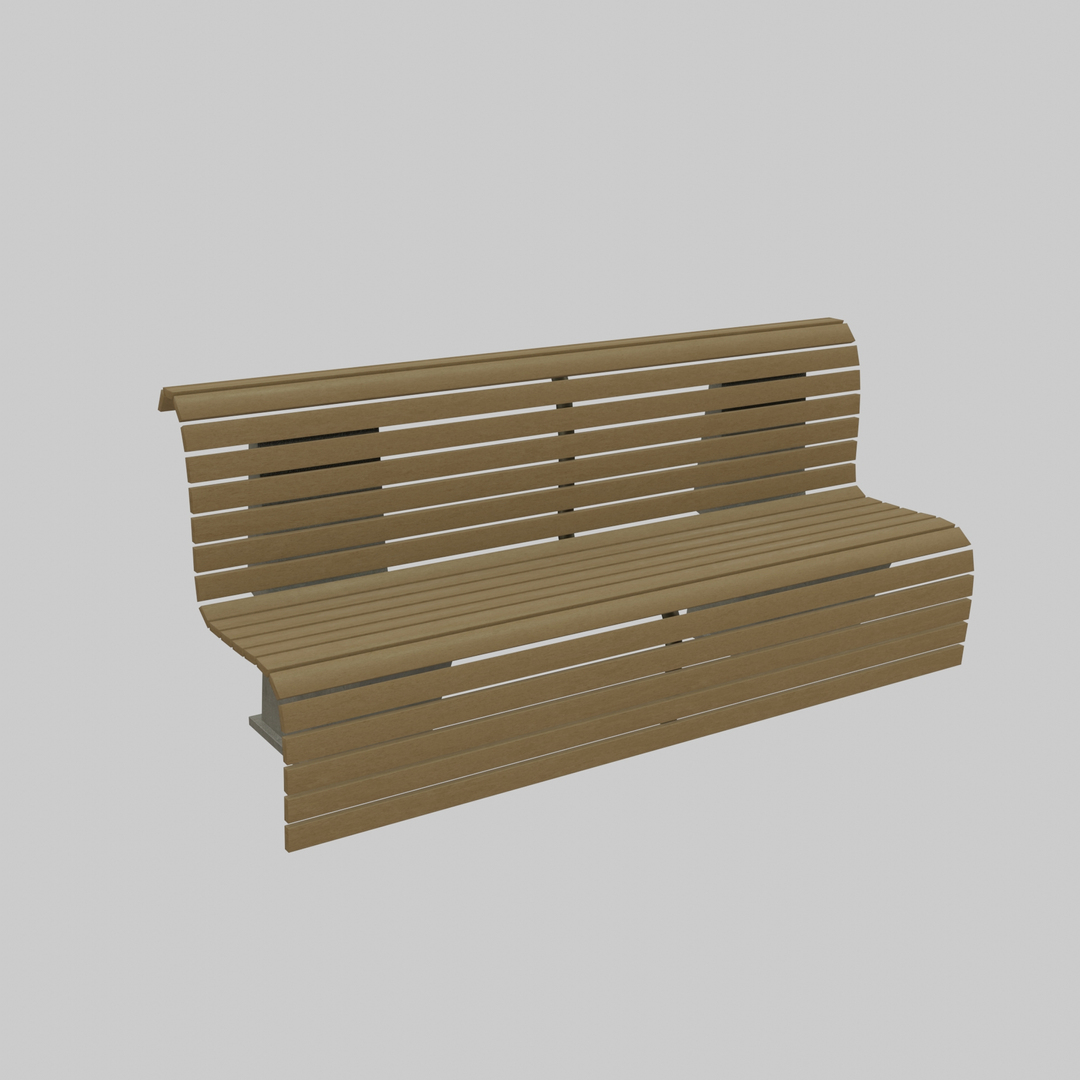 Wooden Bench 3D Model - TurboSquid 1442350