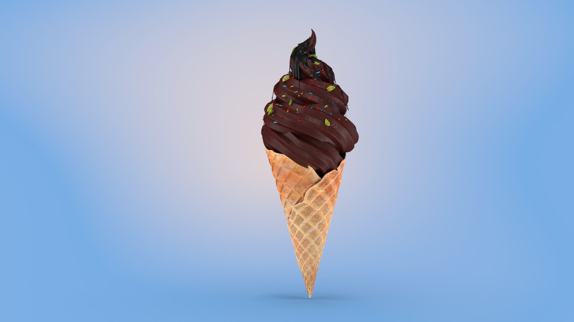 Chocolate Ice Cream Icecream Model - TurboSquid 1523712