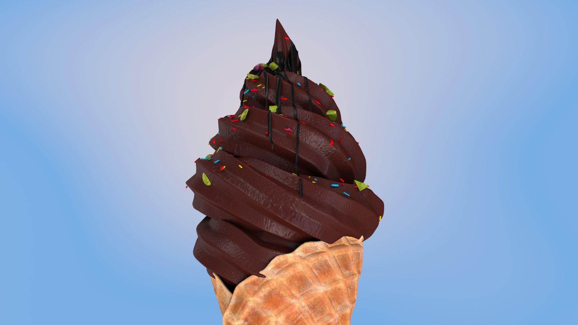 Chocolate Ice Cream Icecream Model - TurboSquid 1523712