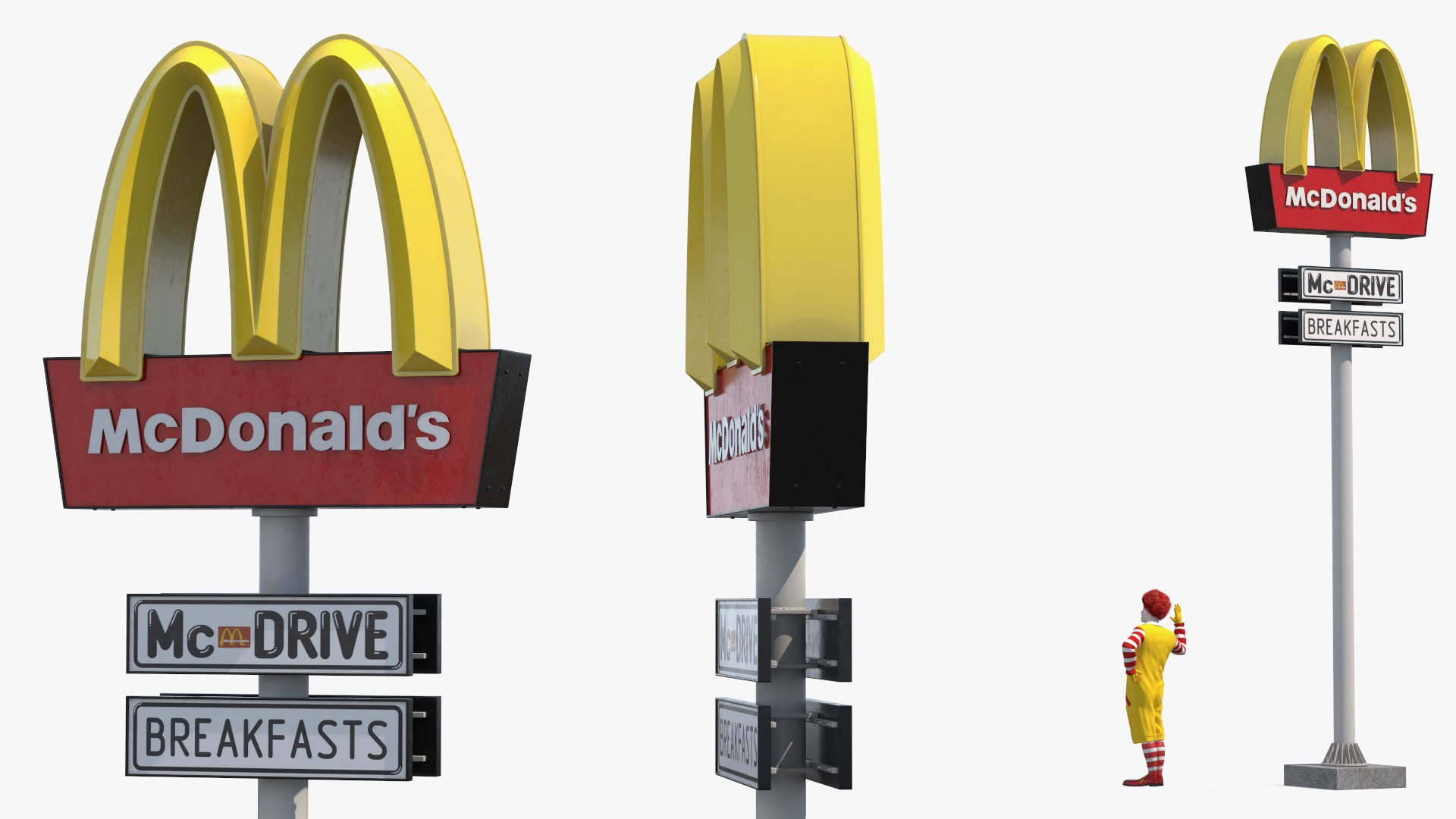 McDonalds Clown And McDonalds Pylon Fur 3D Model - TurboSquid 2337746