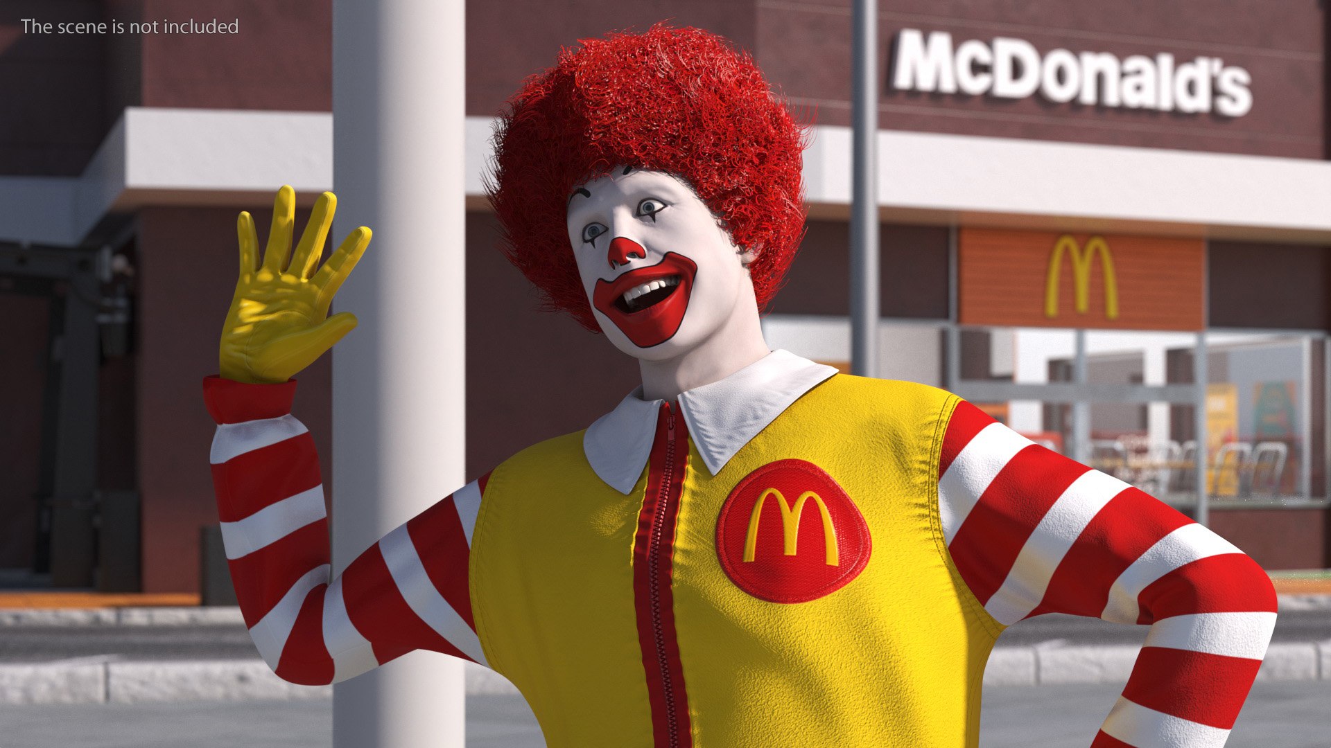 McDonalds Clown And McDonalds Pylon Fur 3D Model - TurboSquid 2337746