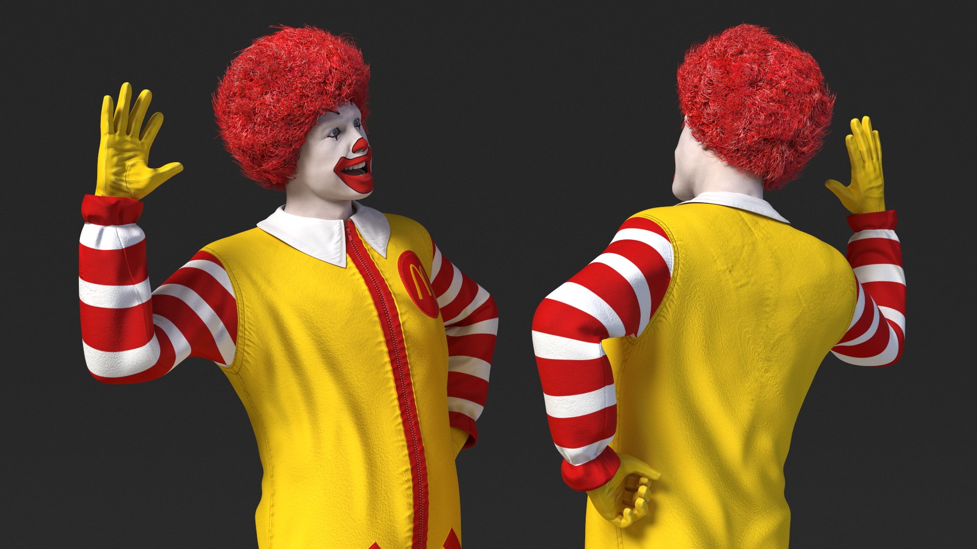 McDonalds Clown And McDonalds Pylon Fur 3D Model - TurboSquid 2337746