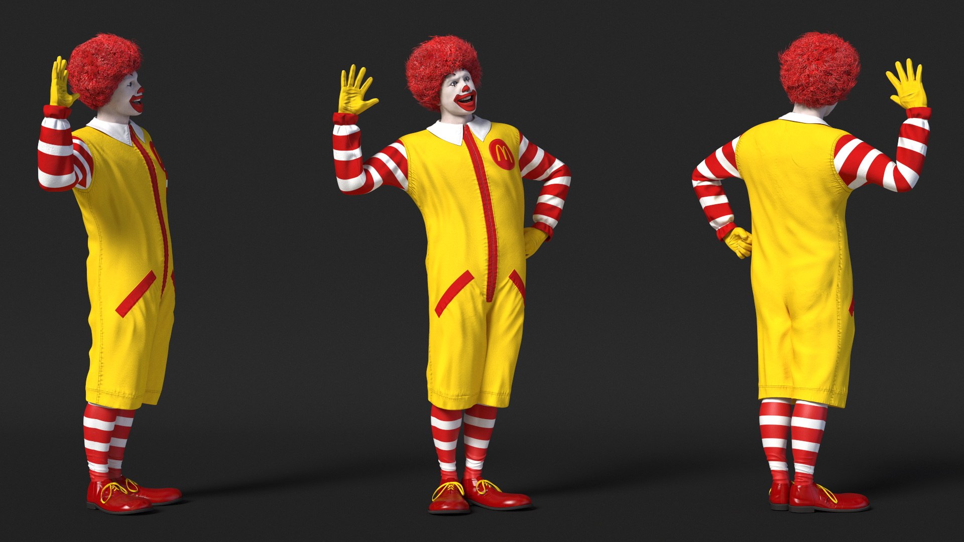 McDonalds Clown And McDonalds Pylon Fur 3D Model - TurboSquid 2337746
