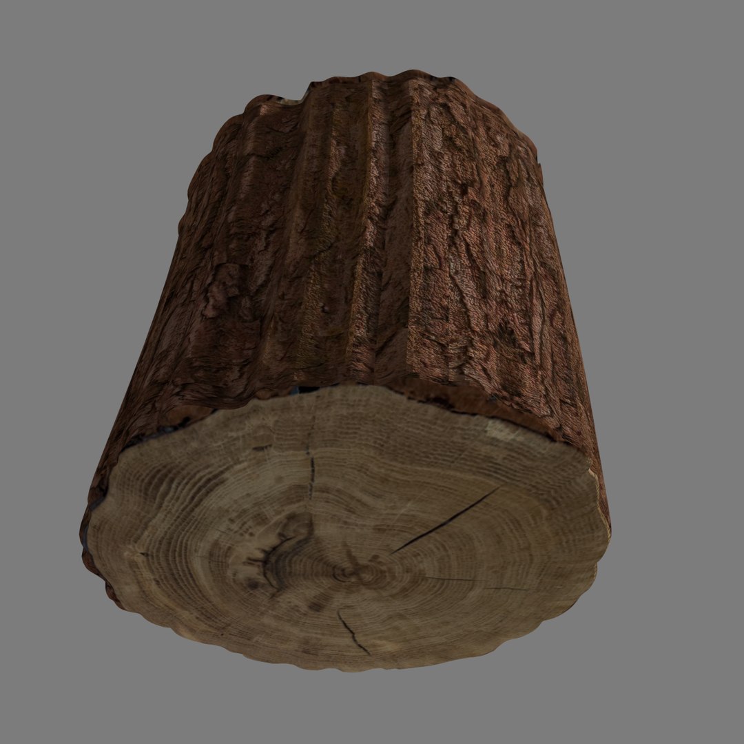 3d Wooden Stump Model
