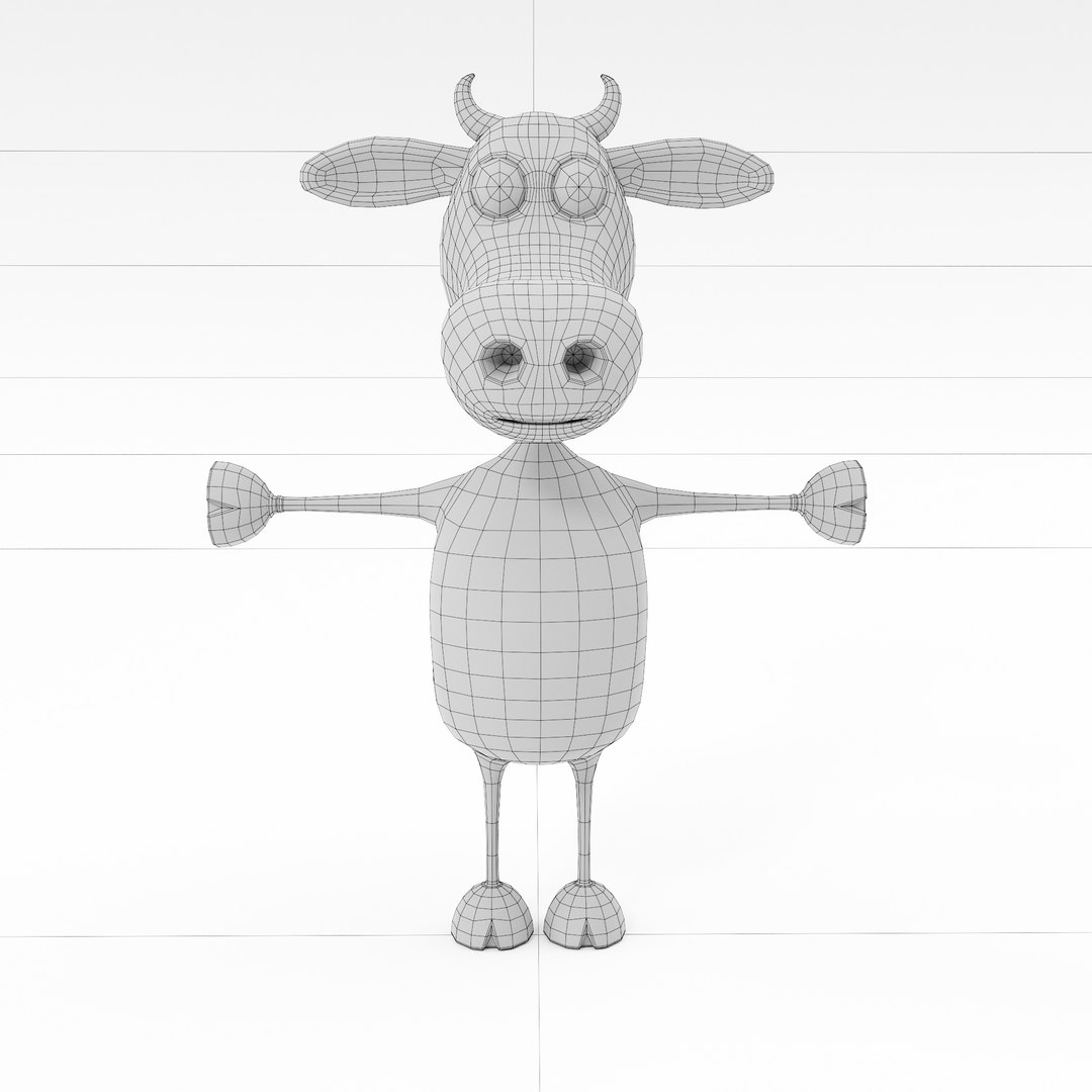 Cow Cartoon Character 3d Model 3D Model - TurboSquid 1996768