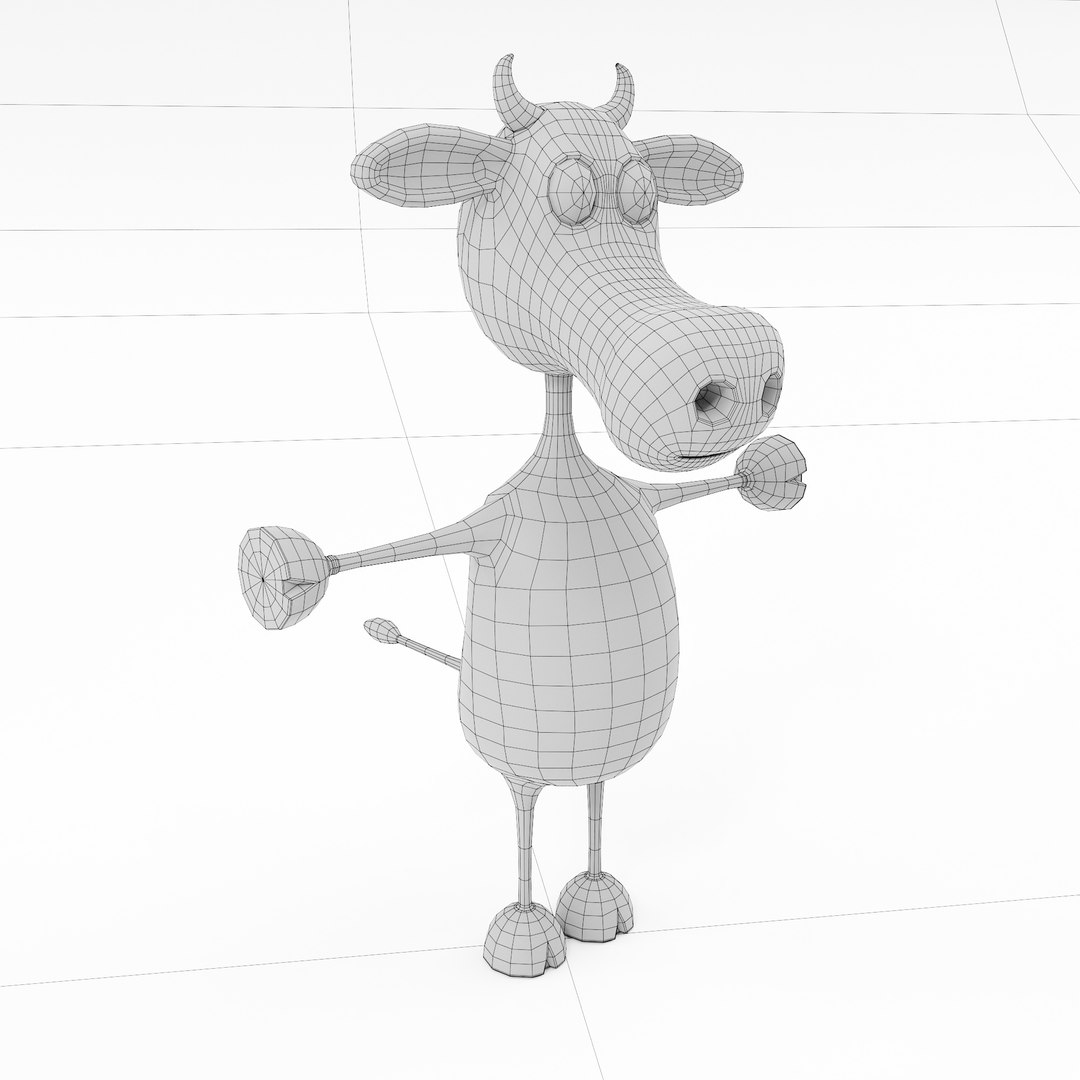 Cow Cartoon Character 3d Model 3D Model - TurboSquid 1996768