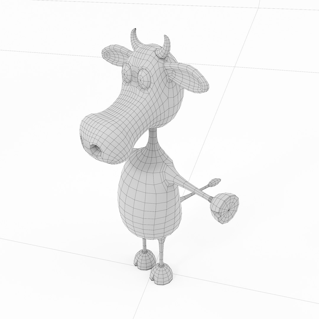 Cow Cartoon Character 3d Model 3D Model - TurboSquid 1996768