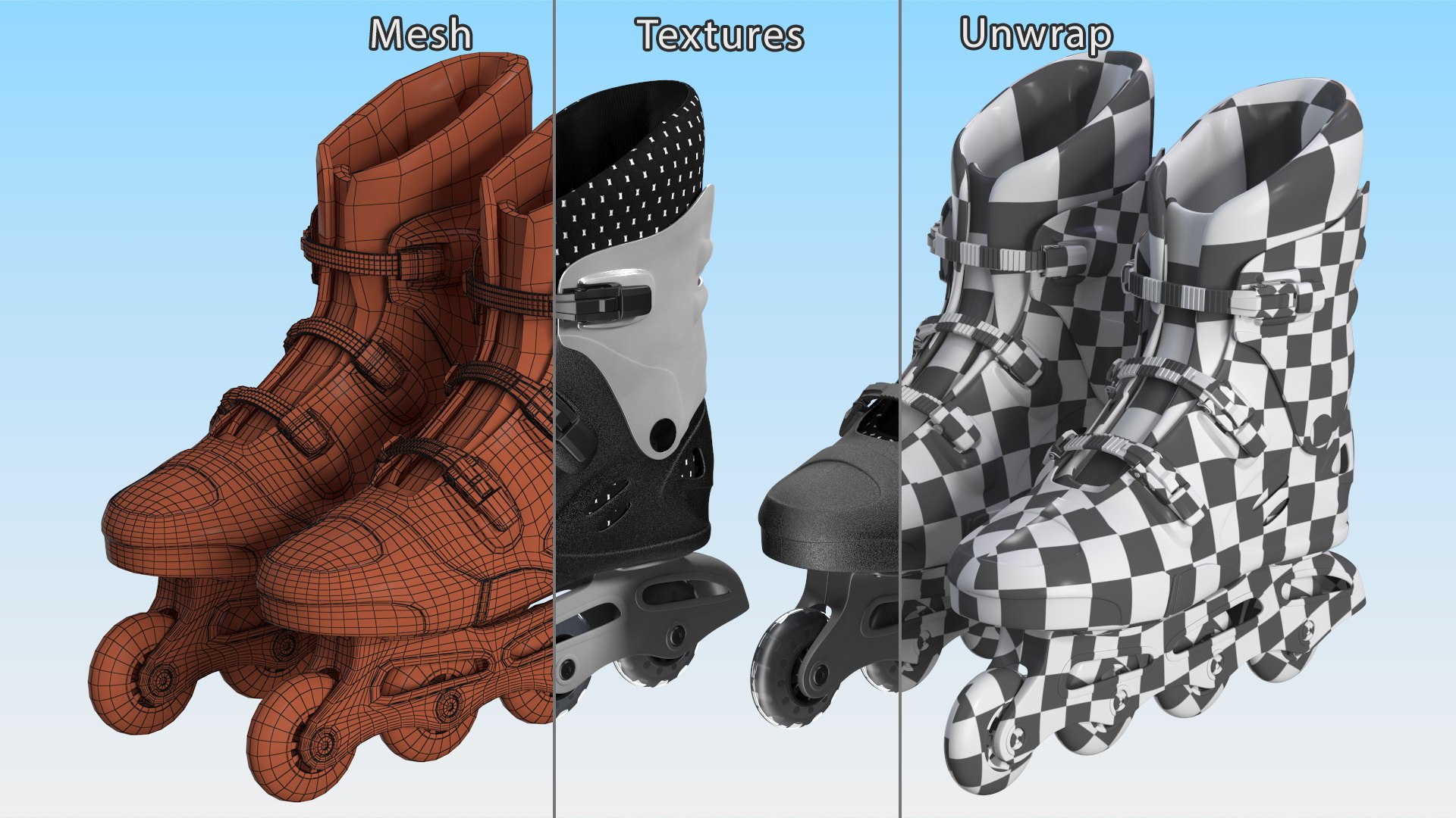 3D Roller Blades Model - TurboSquid 2170084
