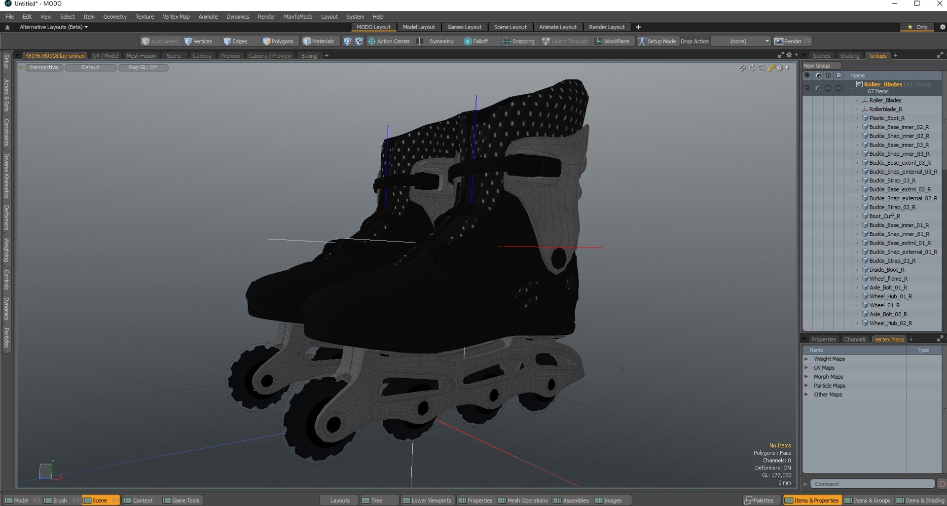 3D Roller Blades Model - TurboSquid 2170084