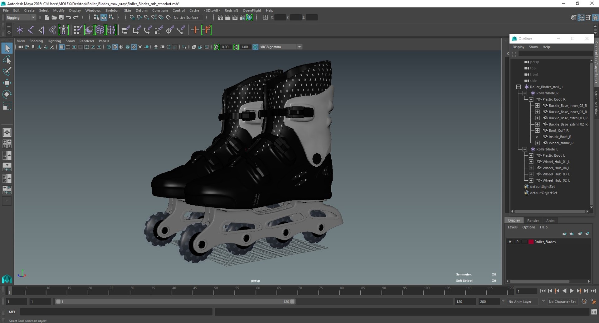 3D Roller Blades Model - TurboSquid 2170084