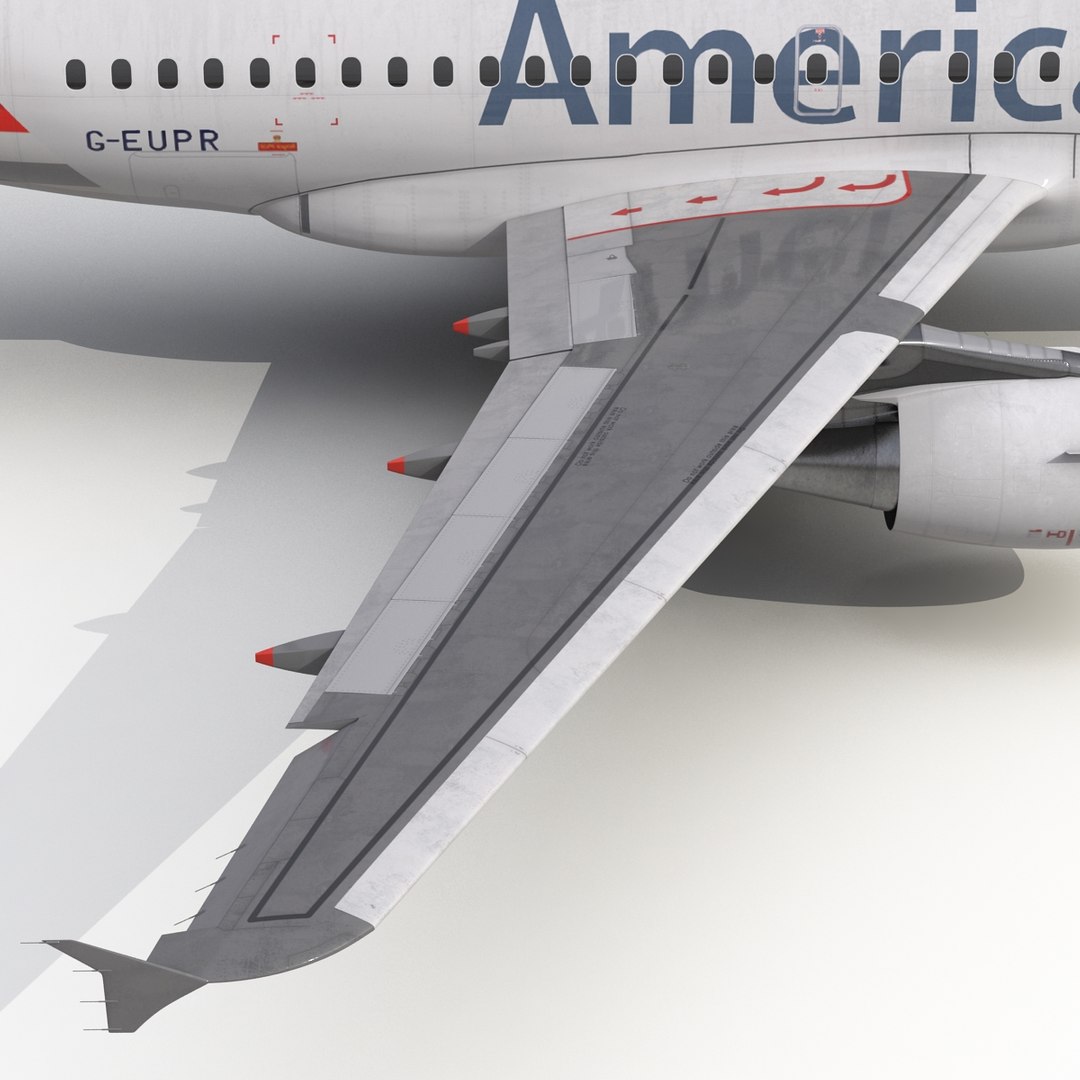 airbus a318 american airlines 3d model