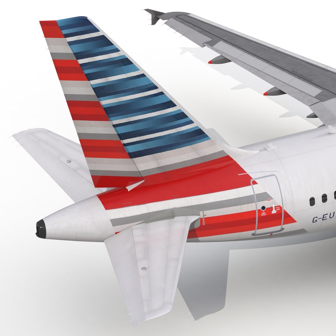airbus a318 american airlines 3d model
