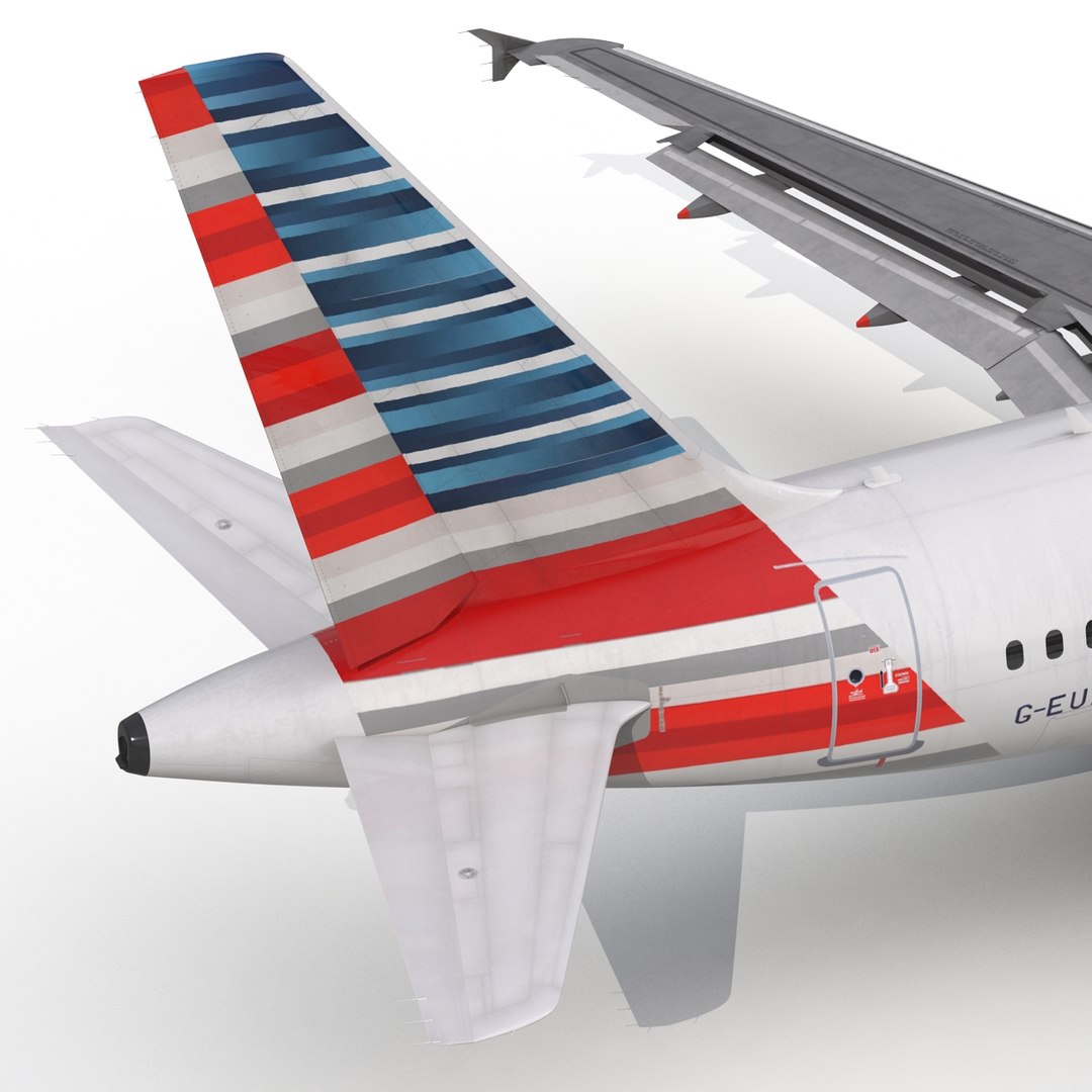 airbus a318 american airlines 3d model