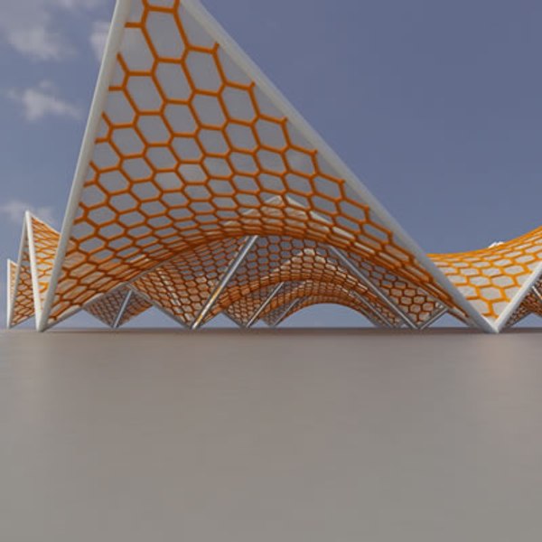 membrane structure building super 3d model