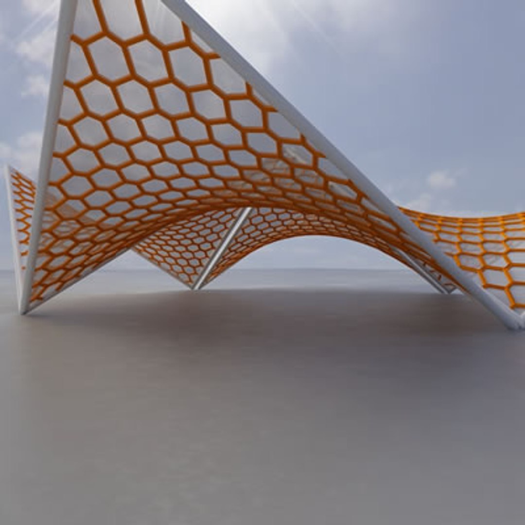 Membrane Structure Building Super 3d Model