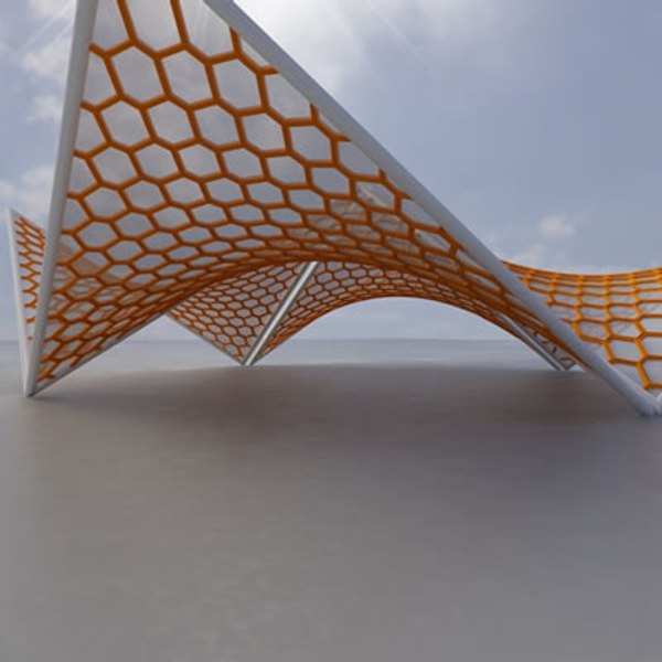 membrane structure building super 3d model
