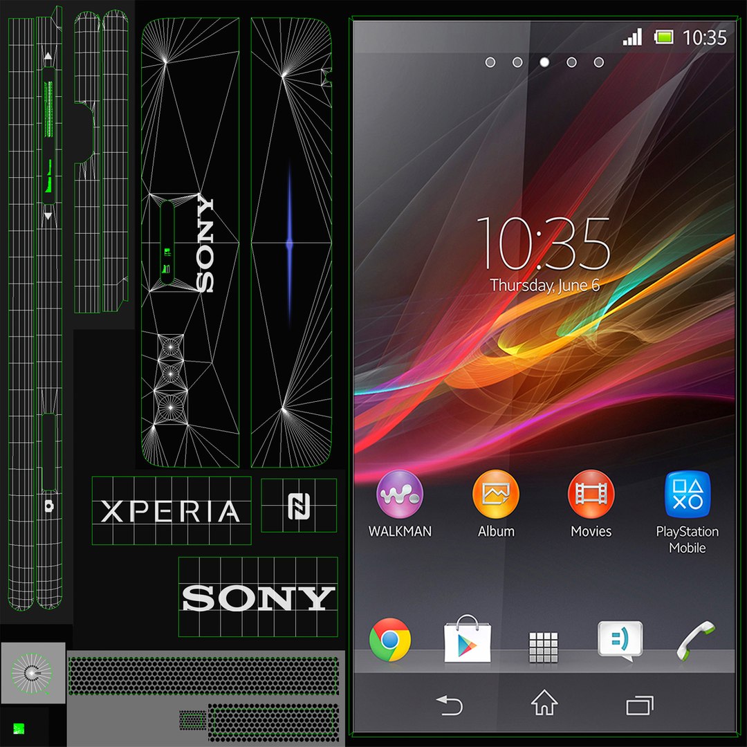 3d Model Of Sony Experia M Dual