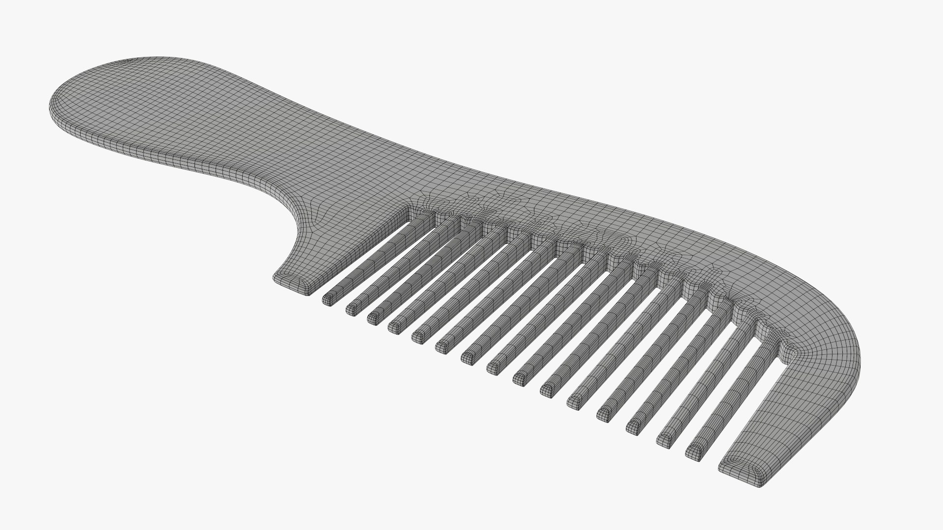 Hair comb plastic model - TurboSquid 1585369