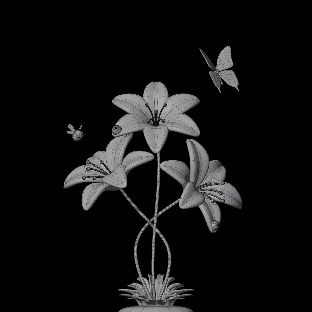 Lily Flower 3D - TurboSquid 2340186