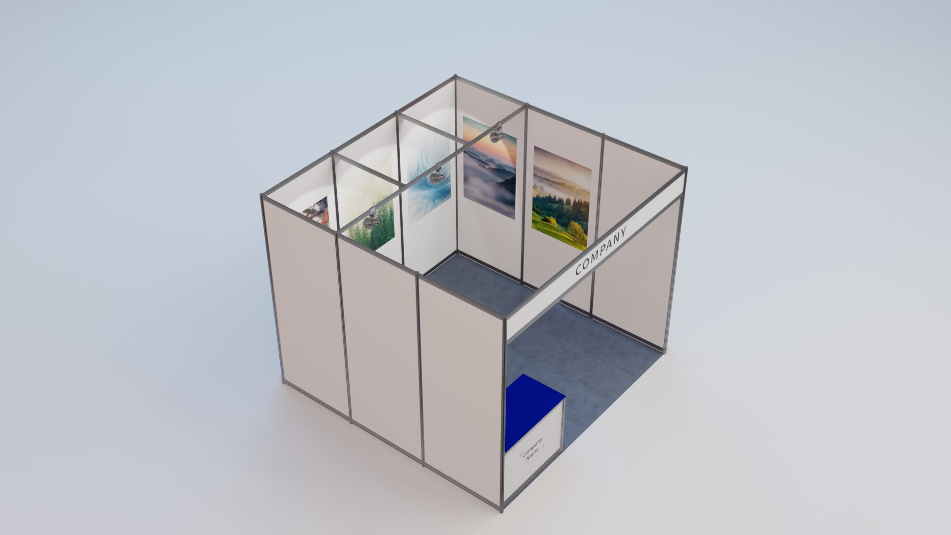 Exhibition Trade Show Booth Design A 3m X 3m 3D Model - TurboSquid 2030240
