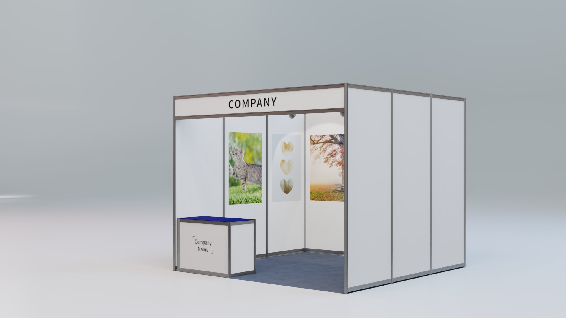 Exhibition Trade Show Booth Design A 3m X 3m 3D Model - TurboSquid 2030240