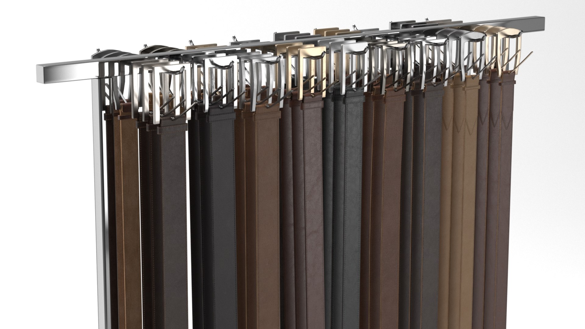 3D Realistic Belts Rack - TurboSquid 1449974