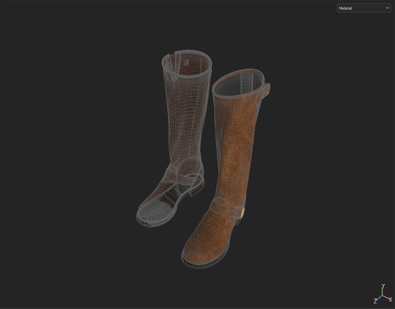 Unisex Boot 3D - TurboSquid 2081024