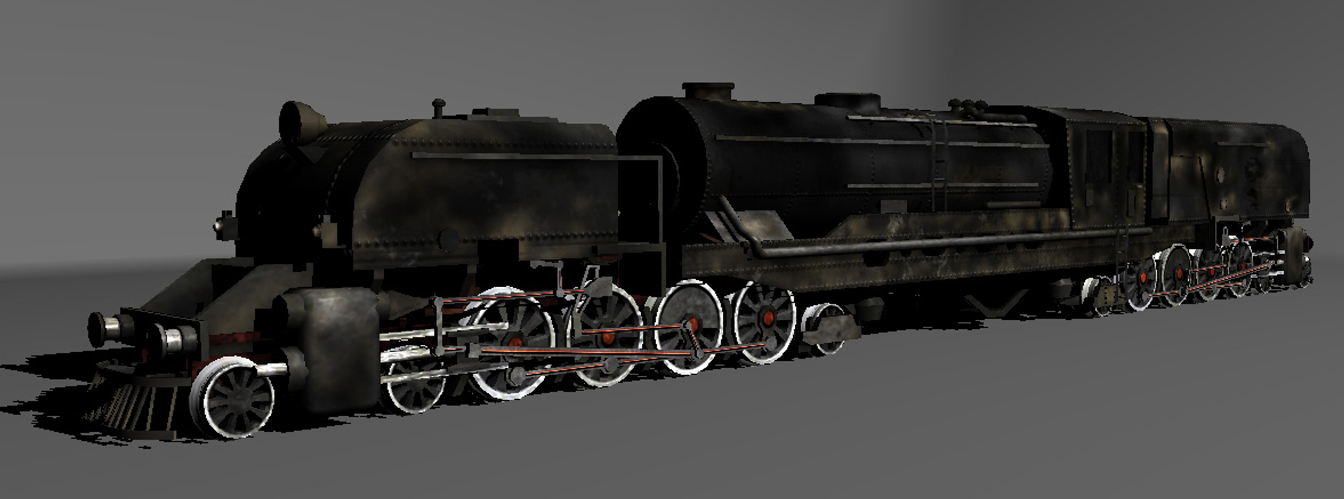 old train engine 3d model