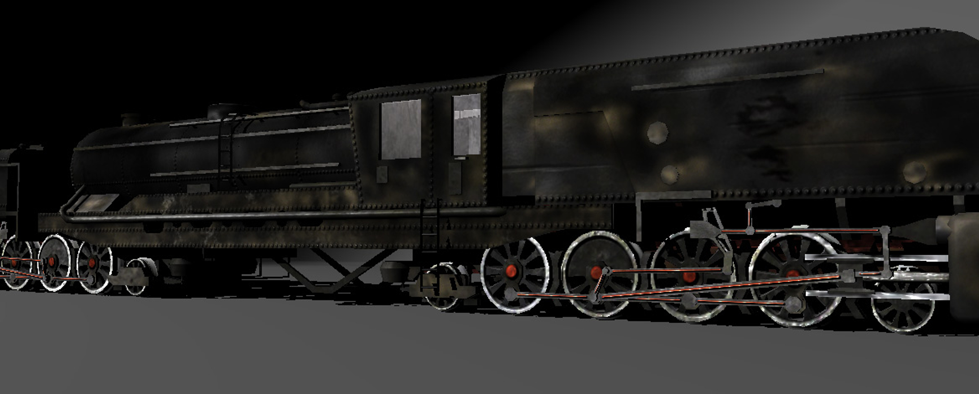old train engine 3d model