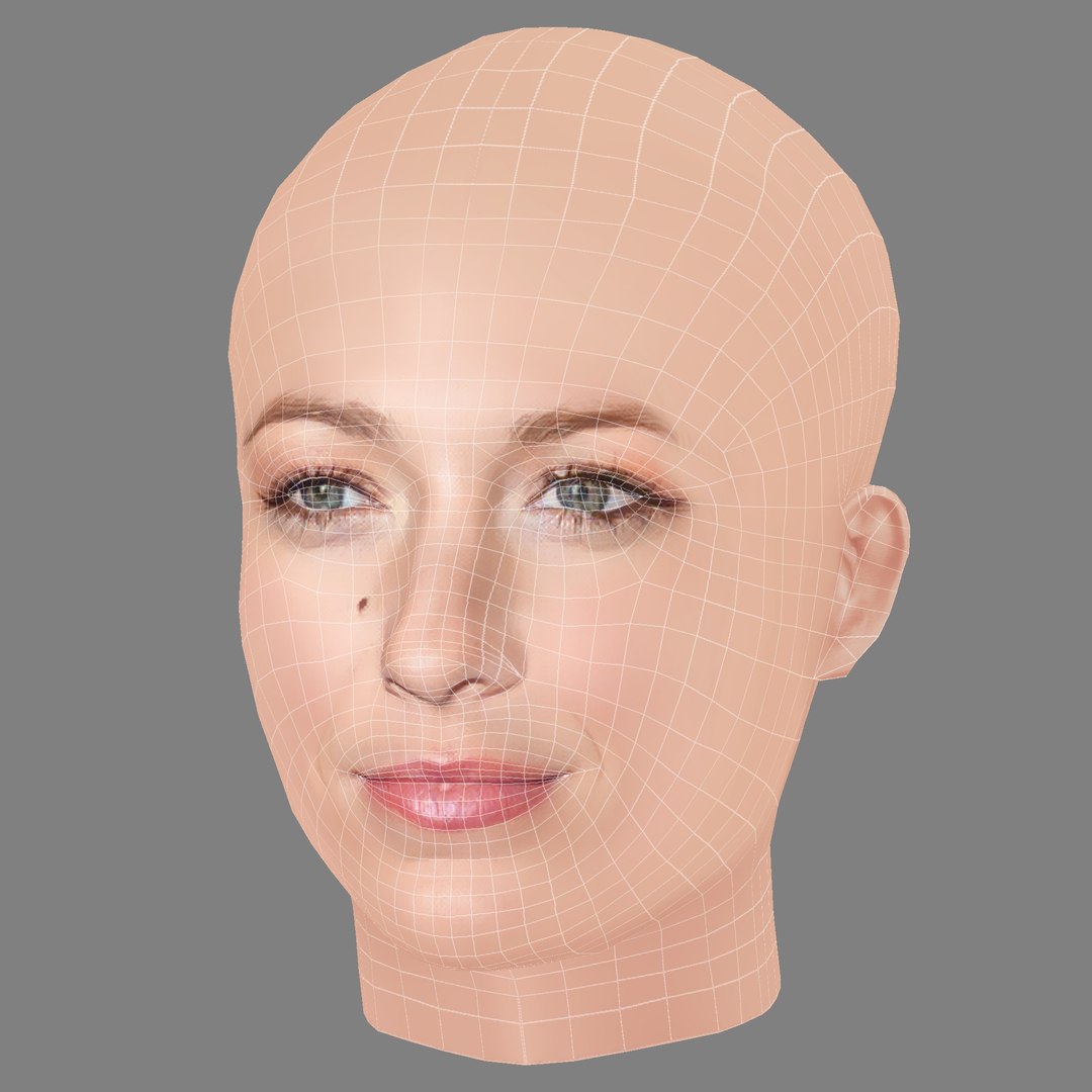 Blake Lively Head - No Hair - Low Poly Head For Game Model - TurboSquid ...