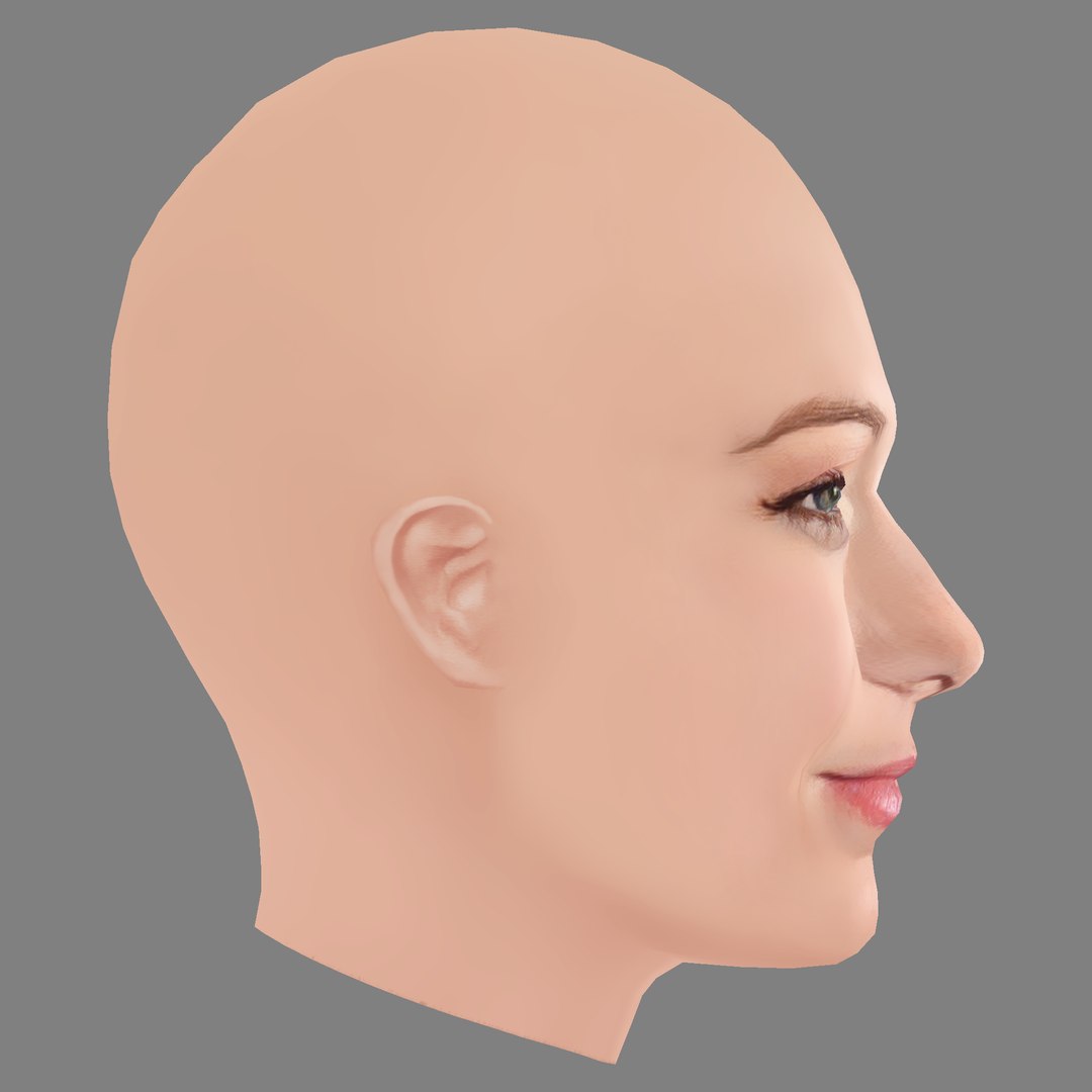 Blake Lively Head - No Hair - Low Poly Head For Game Model - TurboSquid ...