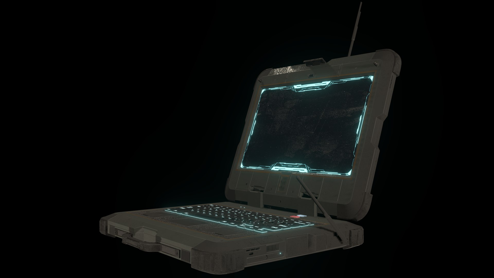 3D Fi Military Laptop - TurboSquid 1664920