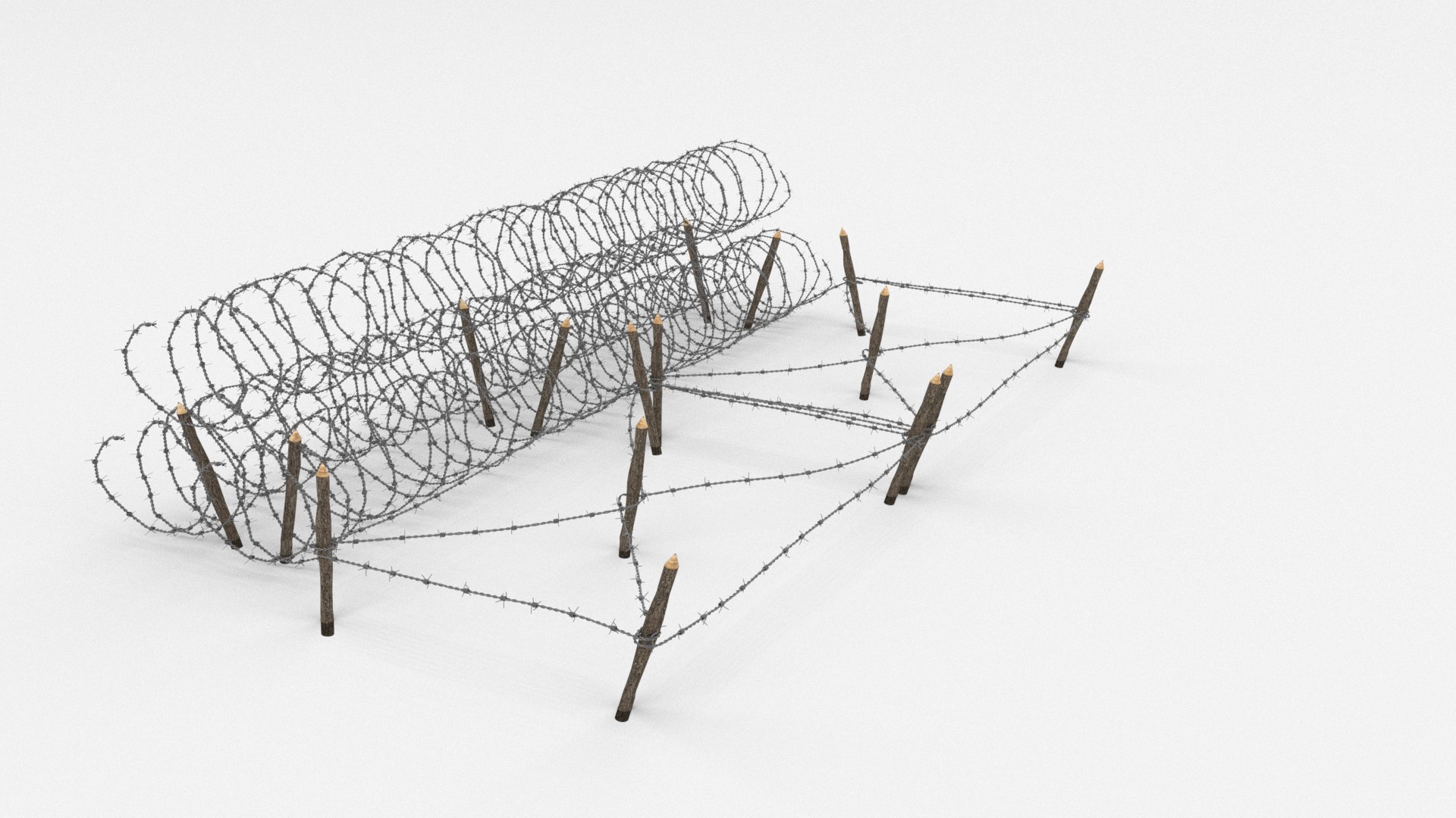 Barbed Wire Obstacle 3D - TurboSquid 1191699