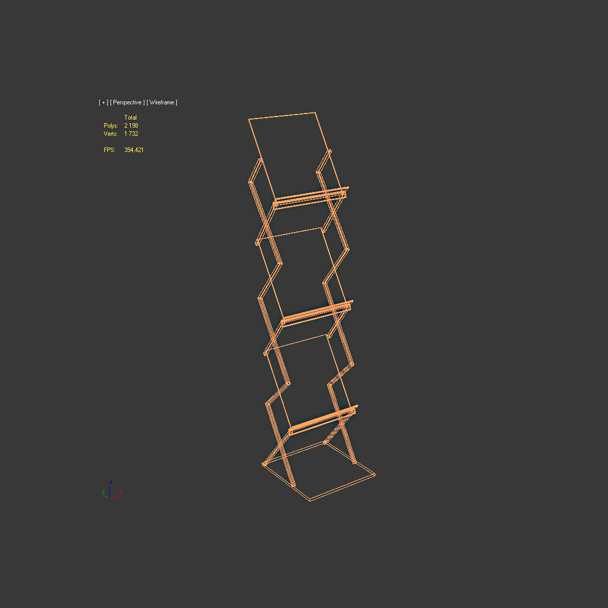 Trade booth magazine rack 3D model - TurboSquid 1343372