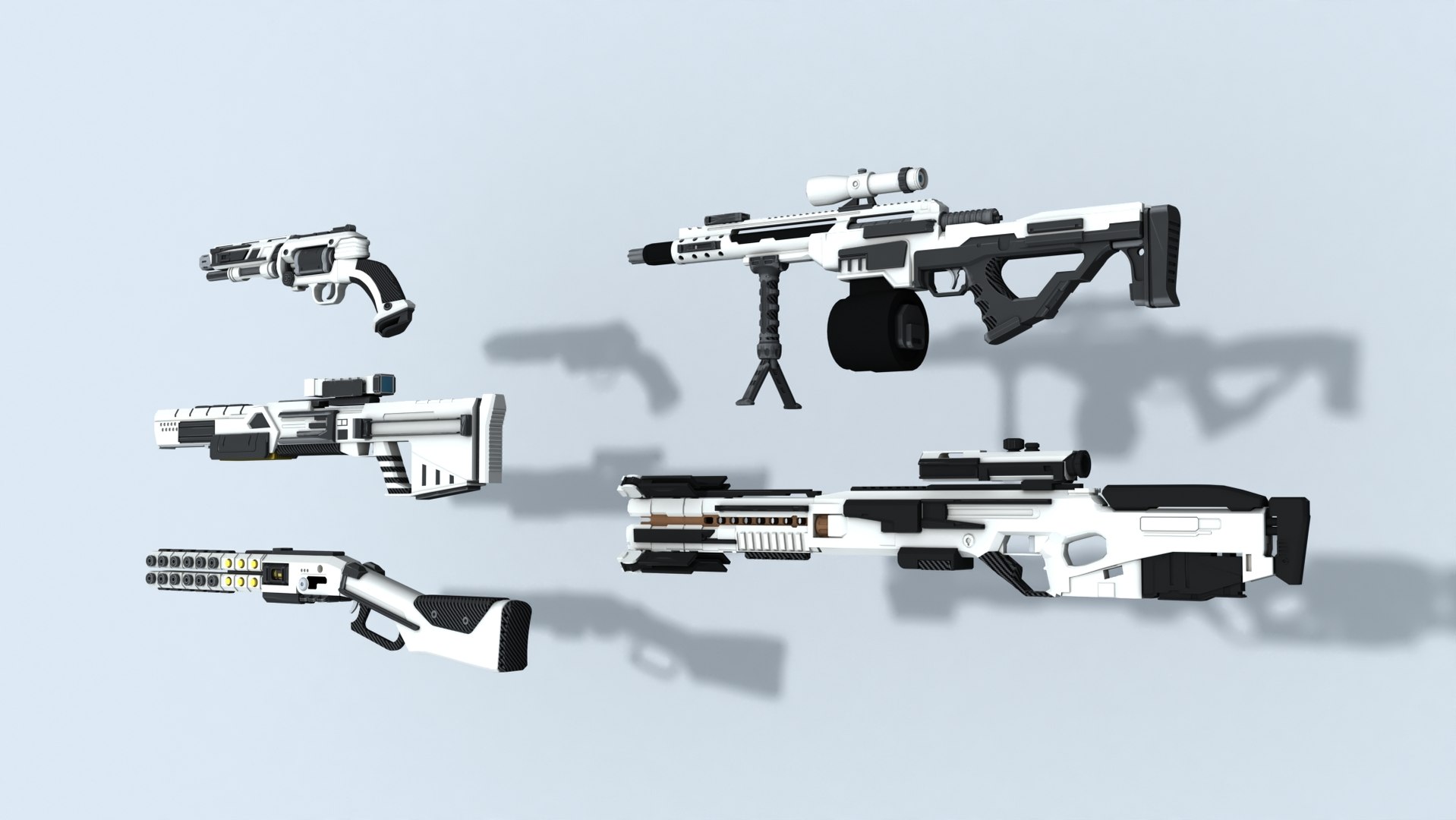 3D Scifi Guns Collection 02 - TurboSquid 2303336