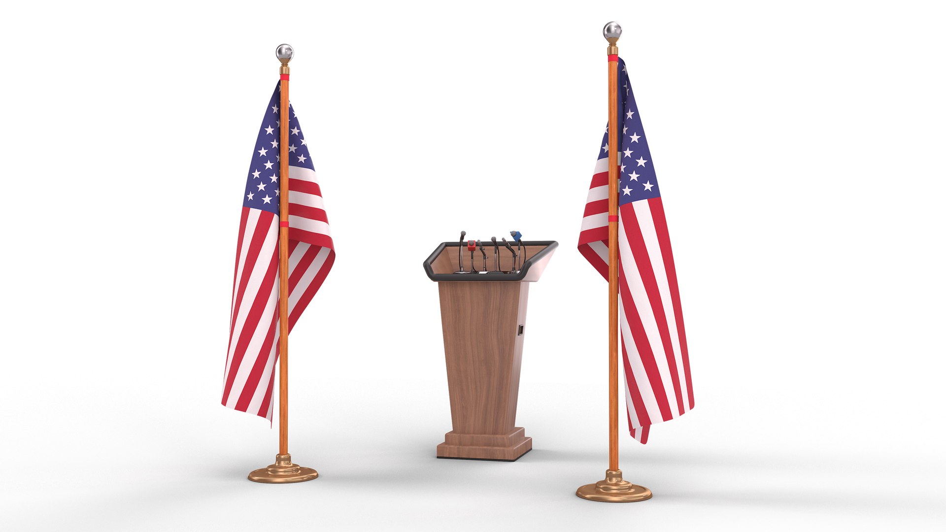 US Presidential Podium 3D Model - TurboSquid 2060040