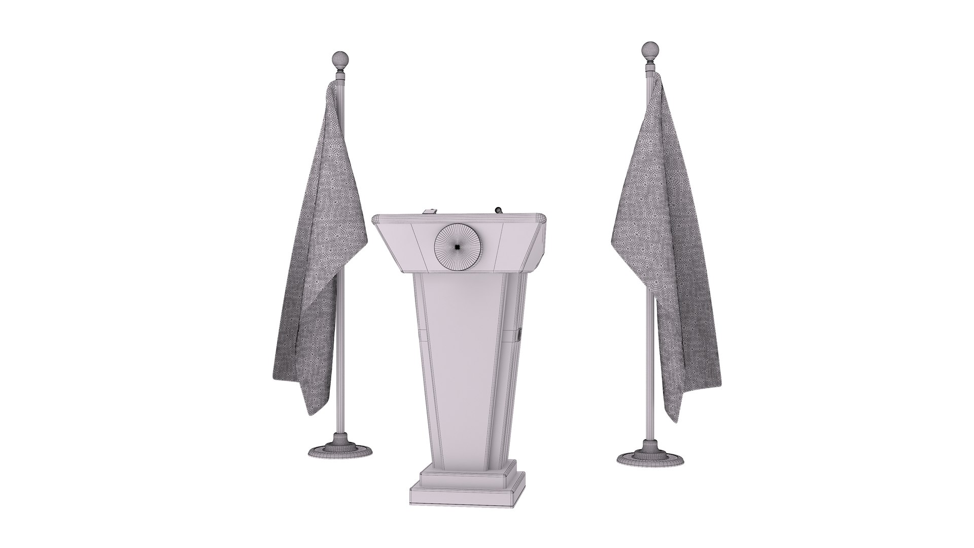 US Presidential Podium 3D Model - TurboSquid 2060040