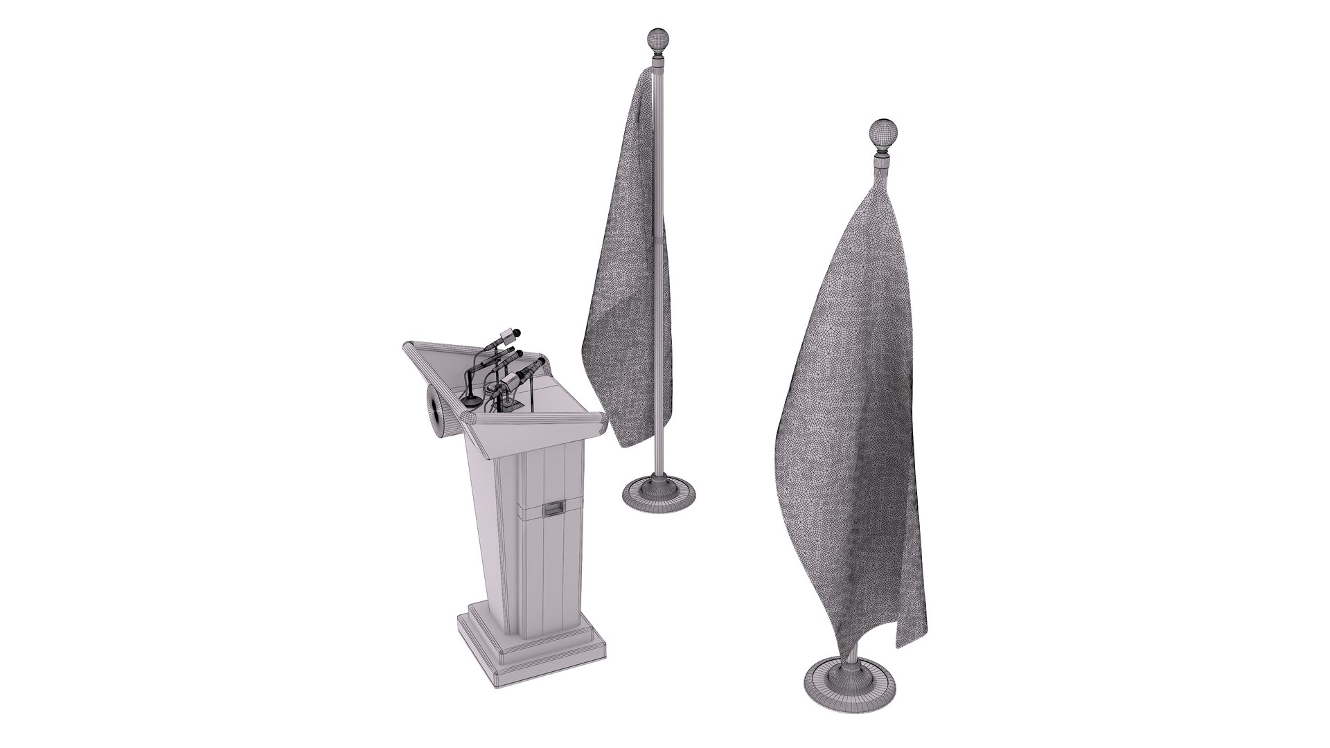 US Presidential Podium 3D Model - TurboSquid 2060040