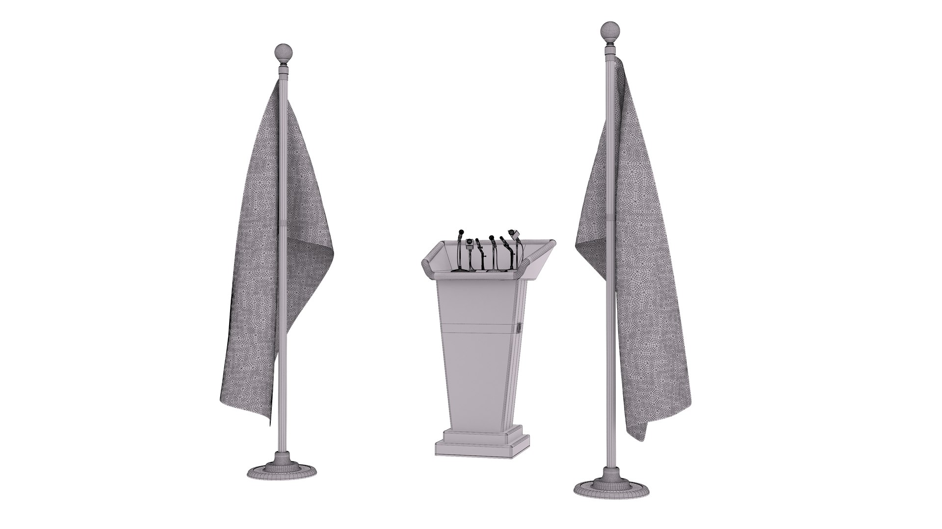 US Presidential Podium 3D Model - TurboSquid 2060040